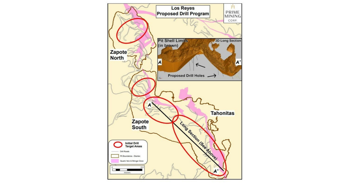 Prime Mining Begins Drilling Los Reyes As New Trench Results Show More ...