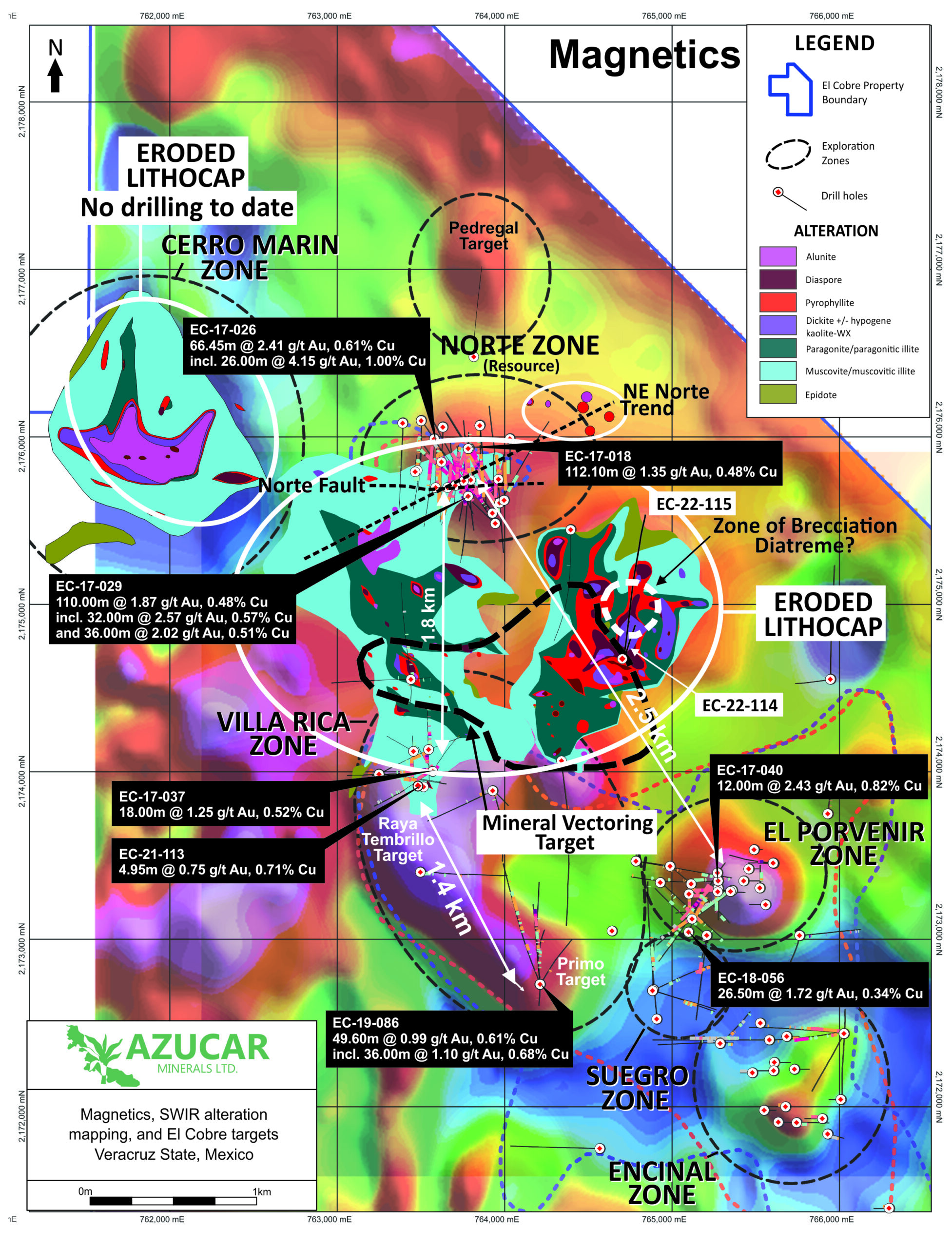 Azucar Reports Drilling Results from Lithocap Target, El Cobre Project ...