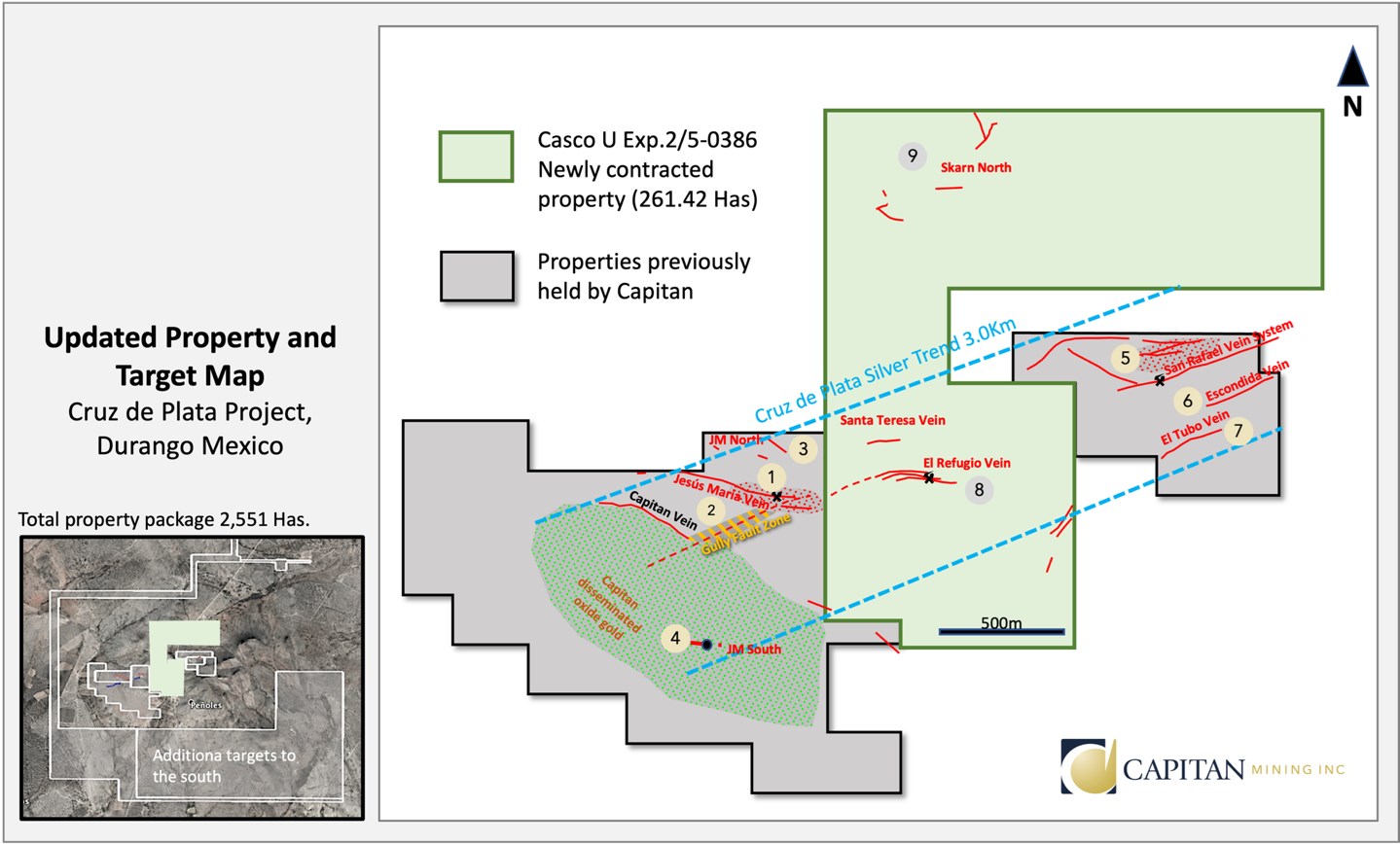 Capitan Announces Consolidation of 2.5km Silver Trend at Cruz De Plata ...